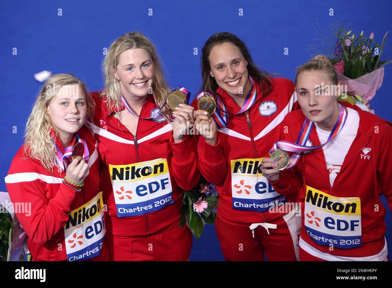 From left, Denmark's Pernille Blume, Jeanette Ottesen Gray, Rikke ...