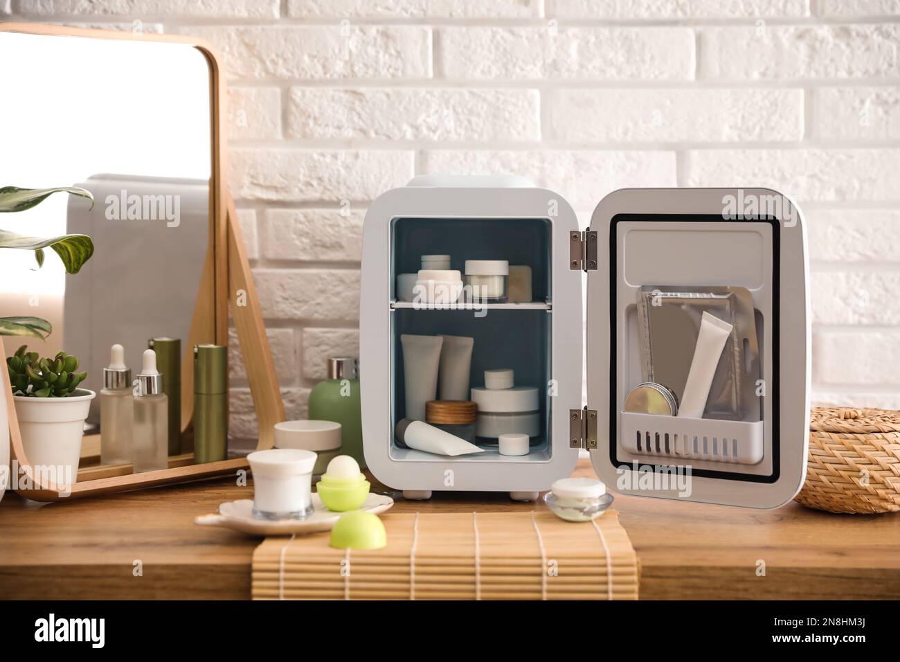 Mini fridge makeup hi-res stock photography and images - Alamy