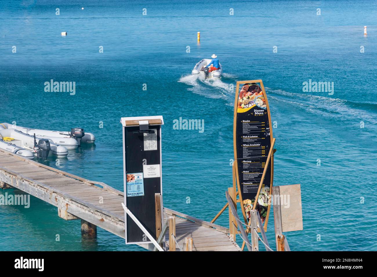 Landing jetty at Cane Garden Bay, Tortola, The British Virgin Islands ...