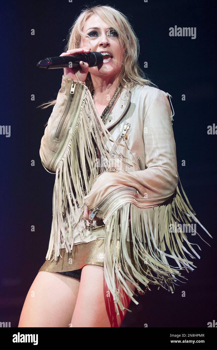 Singer Emily Haines of Metric performs at the Air Canada Centre on ...