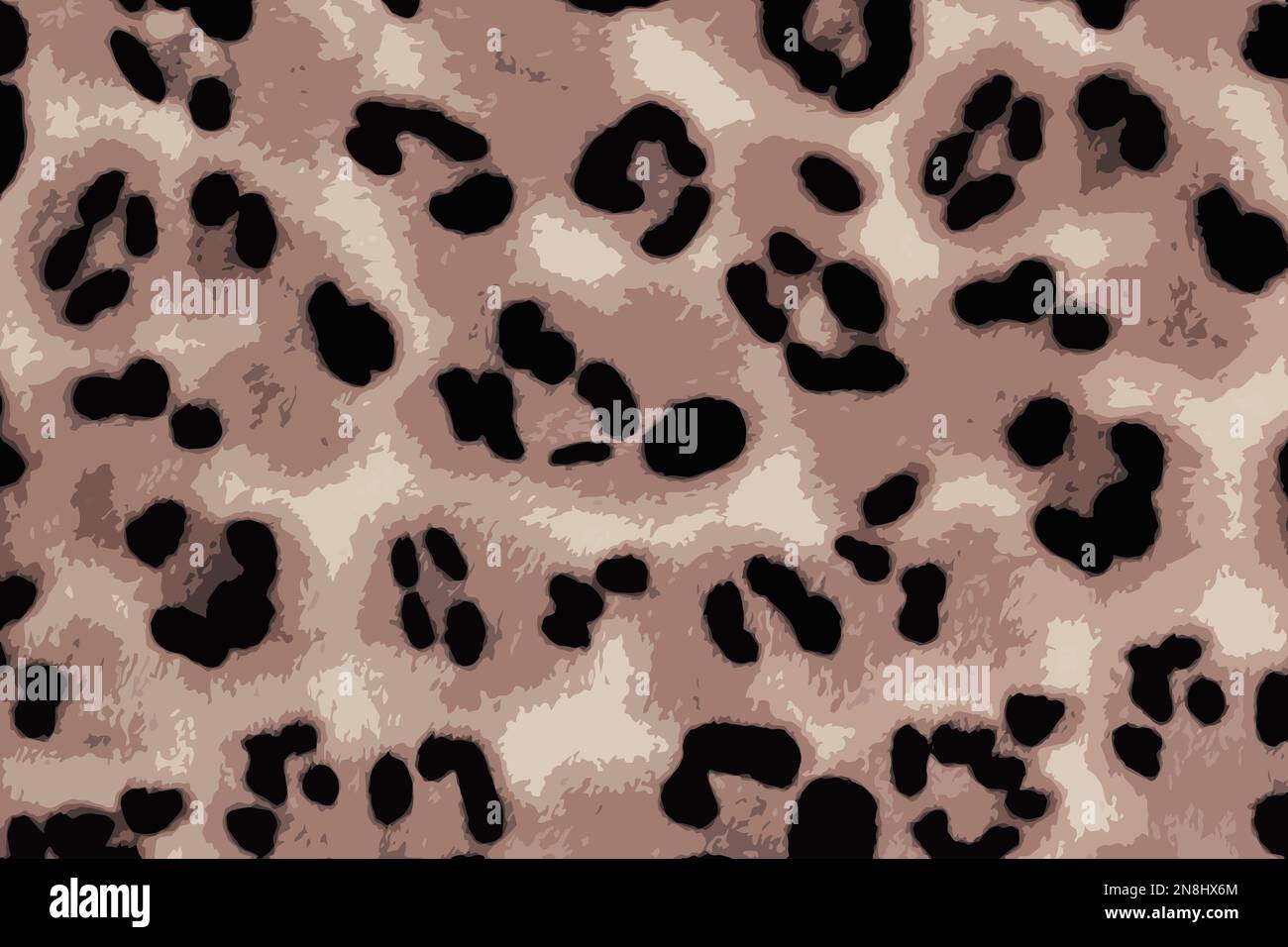 Realistic closeup illustration of fleece fabric with leopard pattern ...