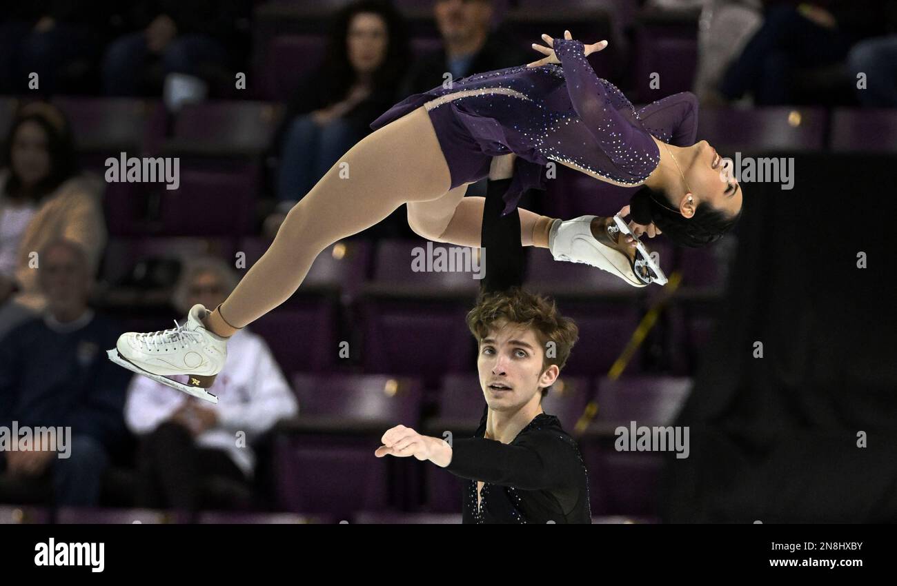 Isabella Gamez and Alexander Korovin of the Philippines compete in the ...
