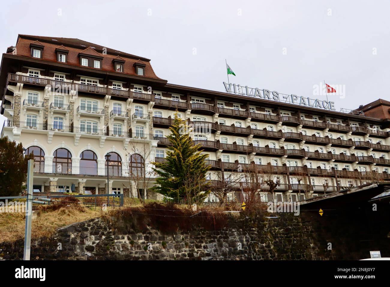 Villars Palace hotel in Villars sur Ollon in Switzerland Stock Photo ...