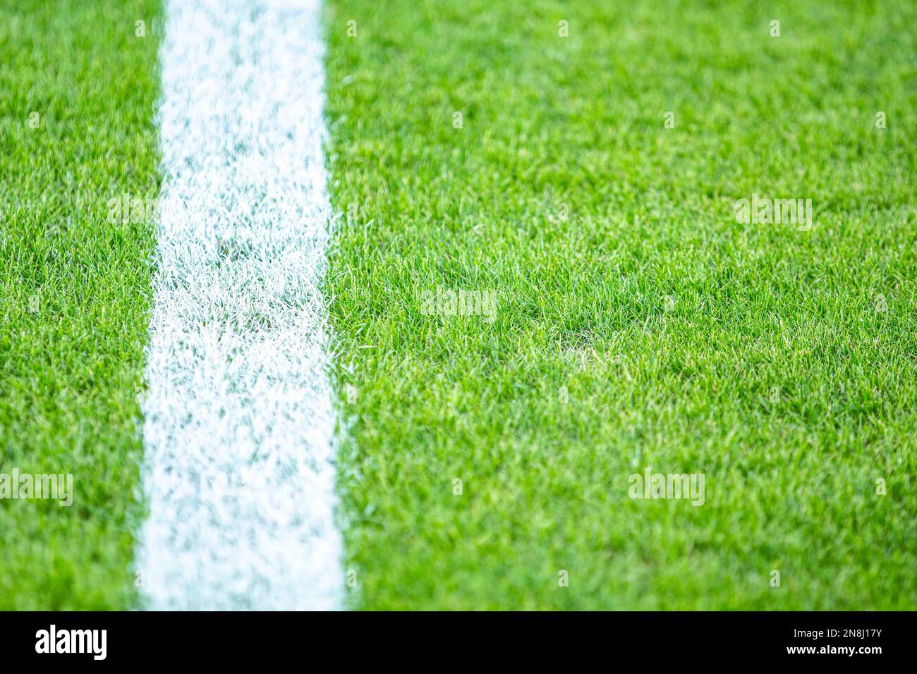 A white line of a soccer field - perfect for sport background Stock ...
