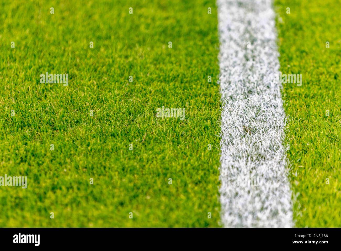 A white line of a soccer field - perfect for sport background Stock ...