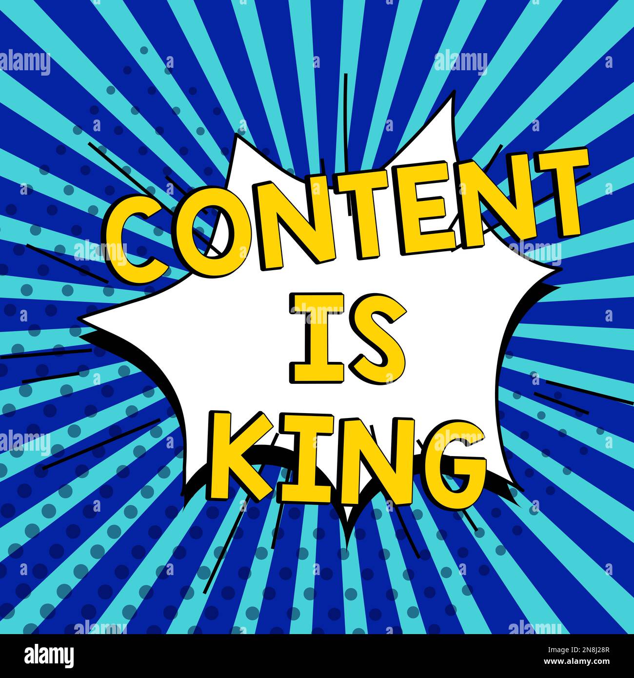 Sign displaying Content Is King. Internet Concept Content is the heart ...