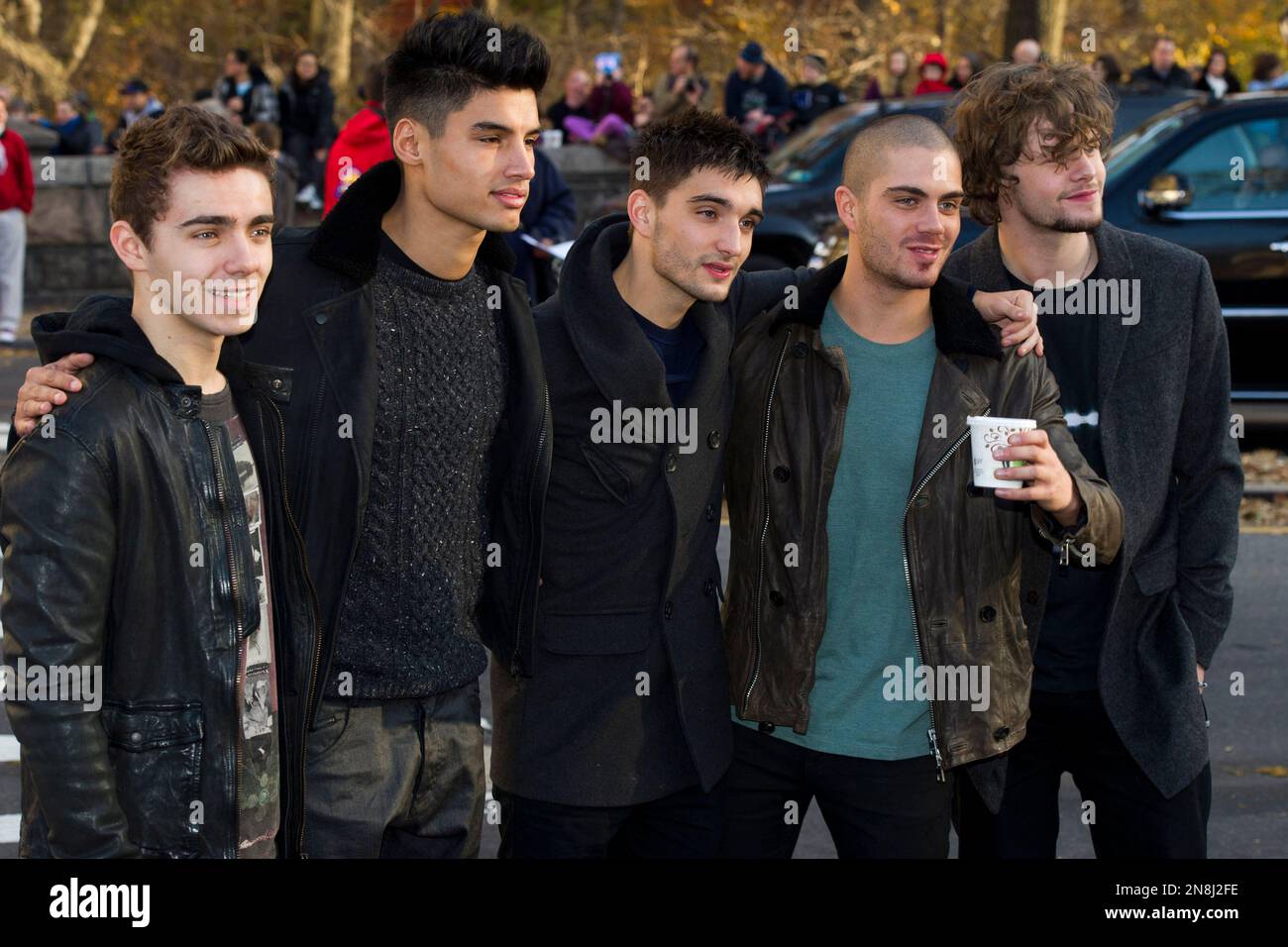 Members of the band The Wanted, from left, Tom Parker, Nathan Sykes ...