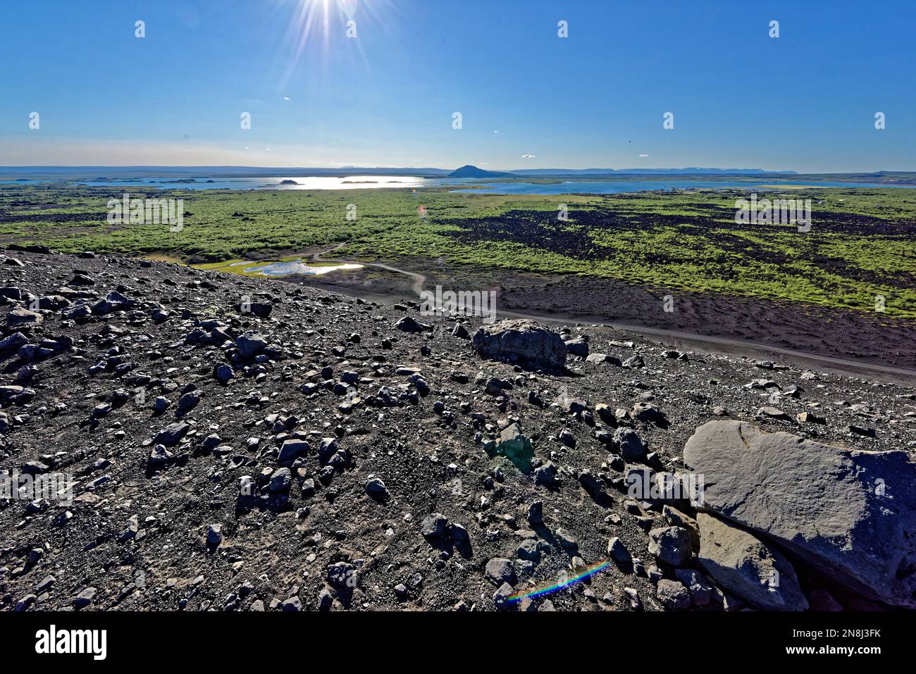 Hverfjall volcanic crater near lake Myvatn in Iceland, one of the ...