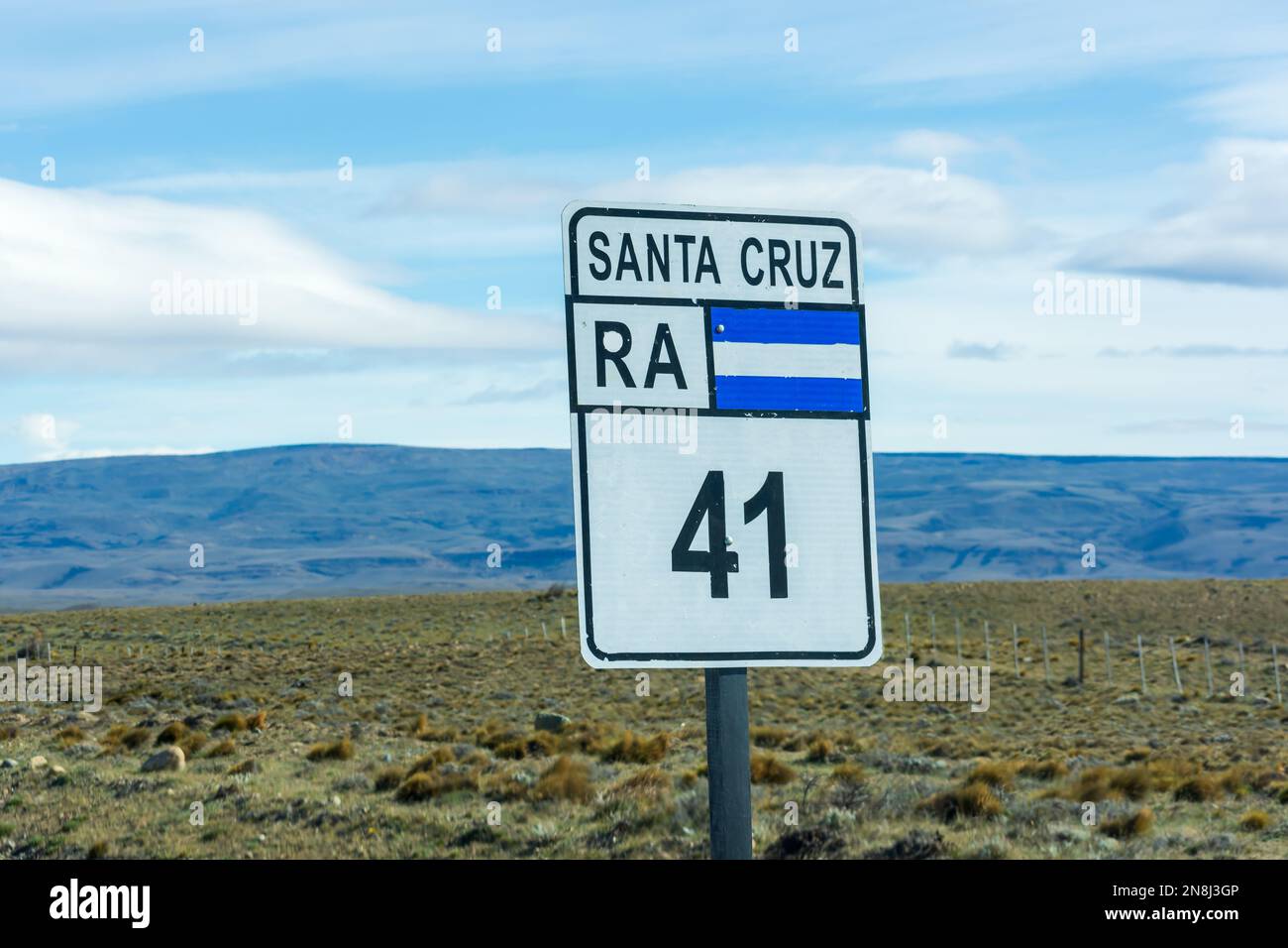 The road signs of Santa Cruz with number 41 Stock Photo - Alamy