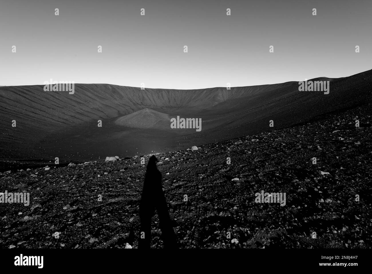 Hverfjall volcanic crater near lake Myvatn in Iceland, one of the ...