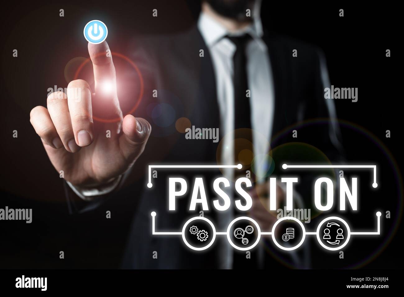 Conceptual display Pass It On. Business approach Share something with ...