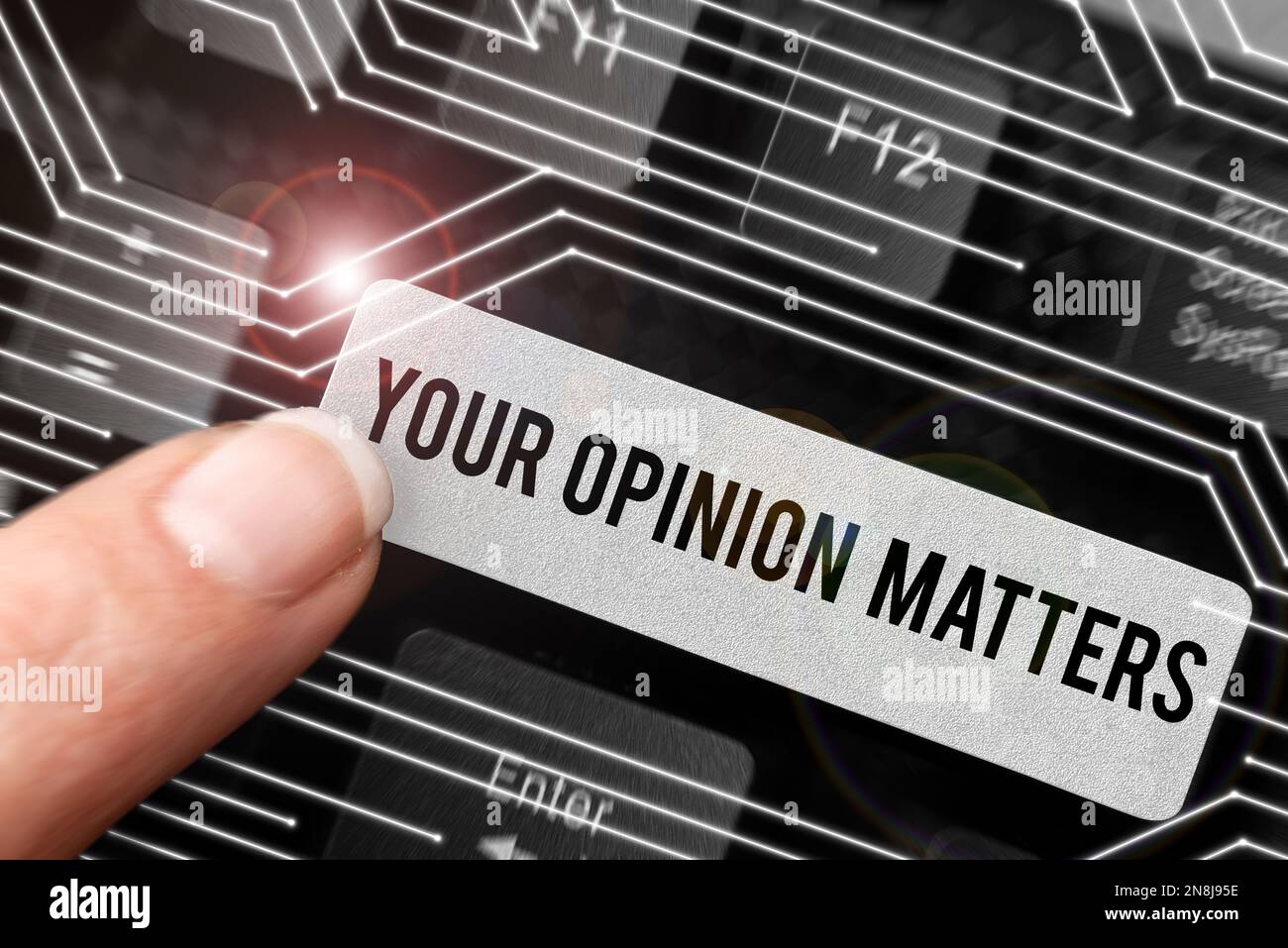 Text caption presenting Your Opinion Matters. Conceptual photo to Have ...