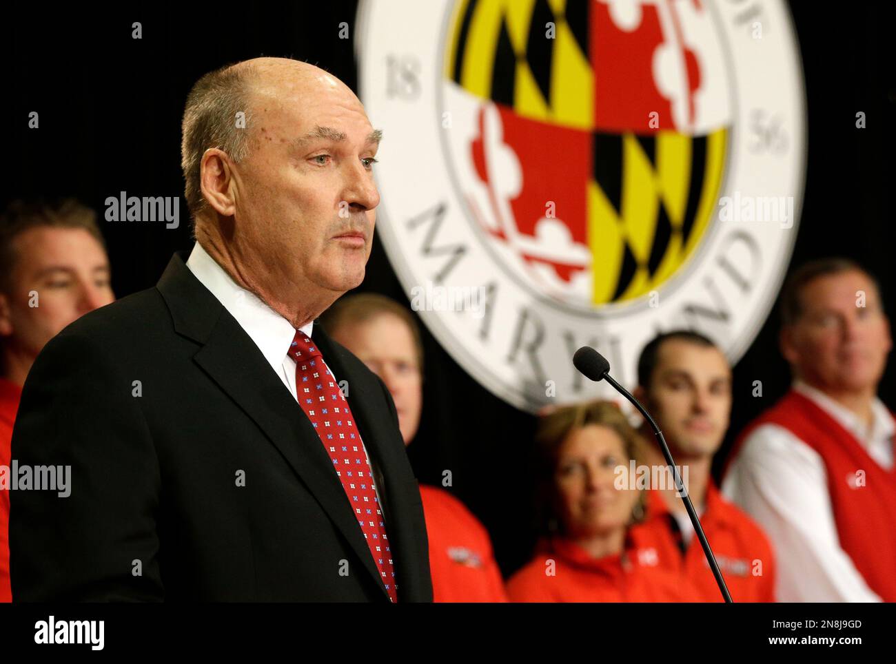 Big Ten commissioner James Delany speaks at a news conference to ...