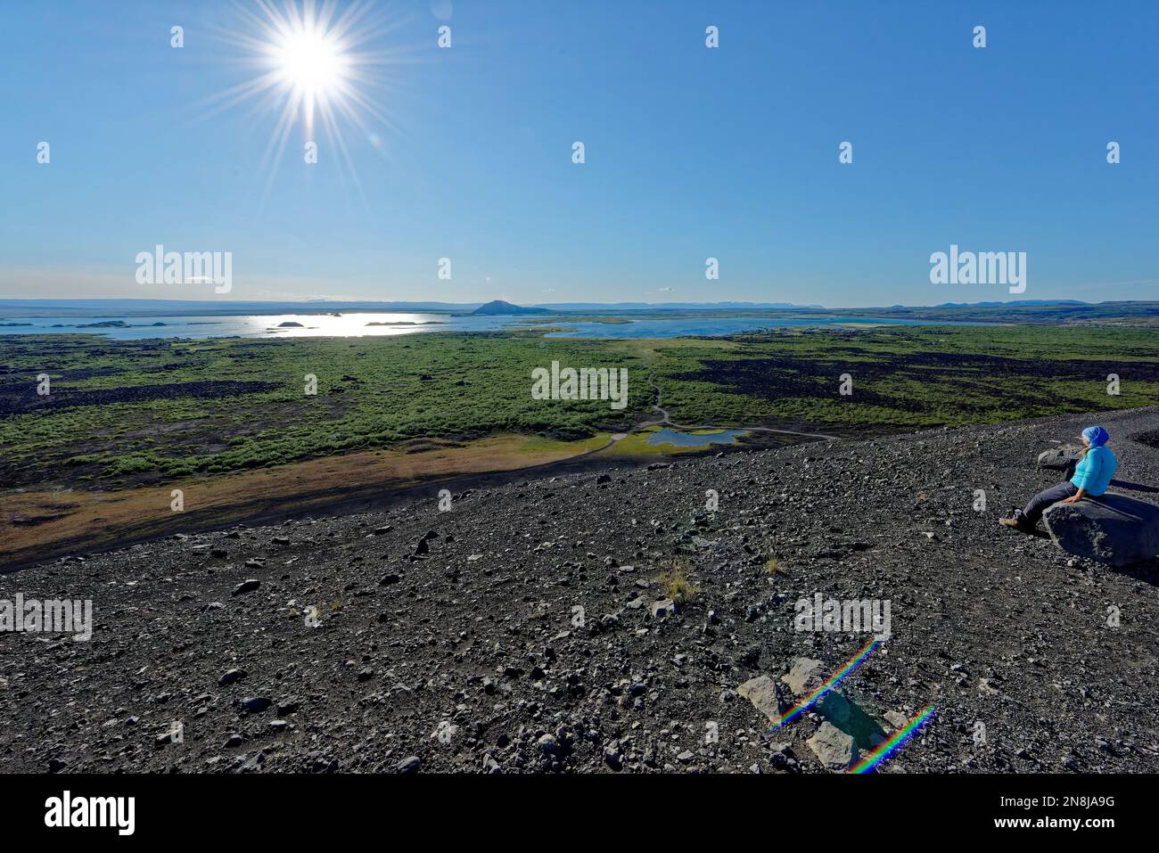 Hverfjall volcanic crater near lake Myvatn in Iceland, one of the ...