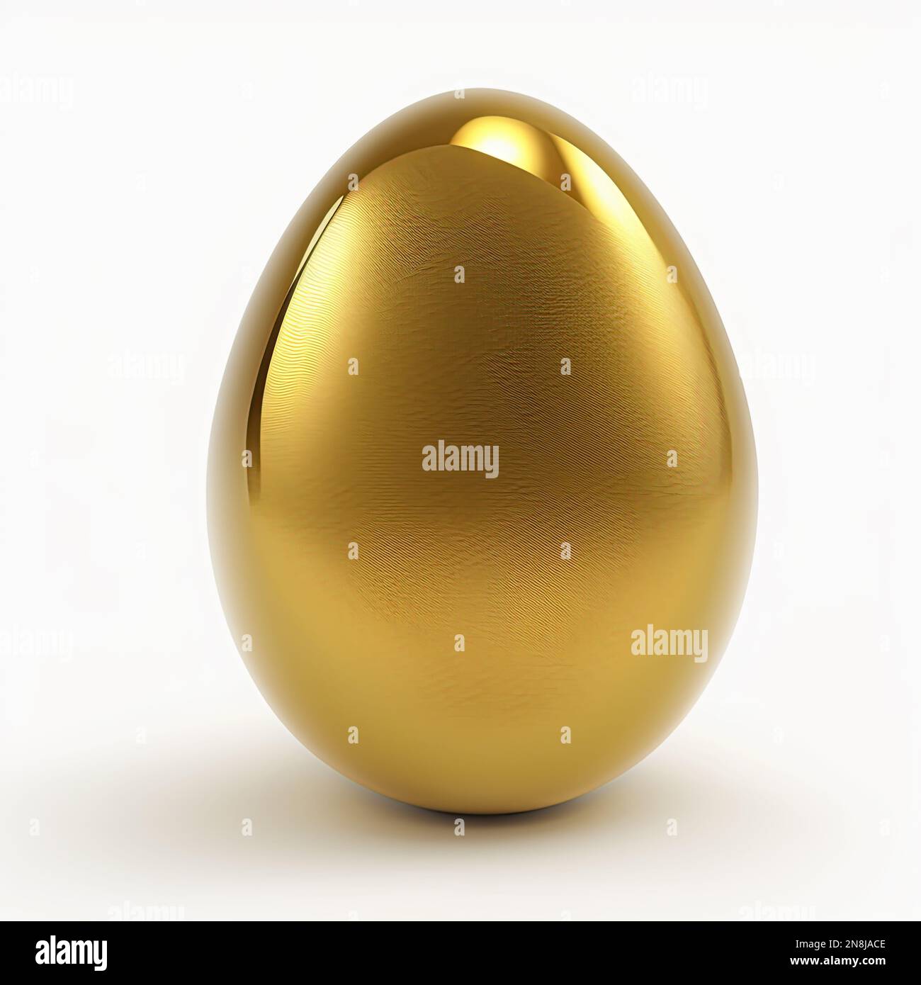 Beautiful shiny golden egg on white background. Perfect golden egg Stock Photo - Alamy