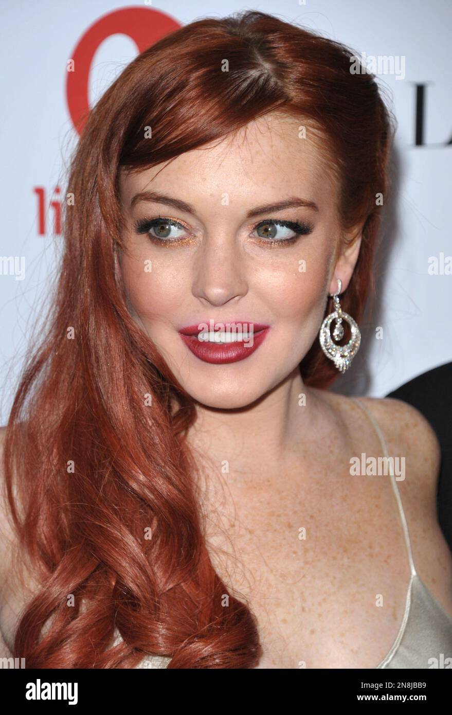 Lindsay Lohan attends a dinner celebrating the premiere of "Liz & Dick ...