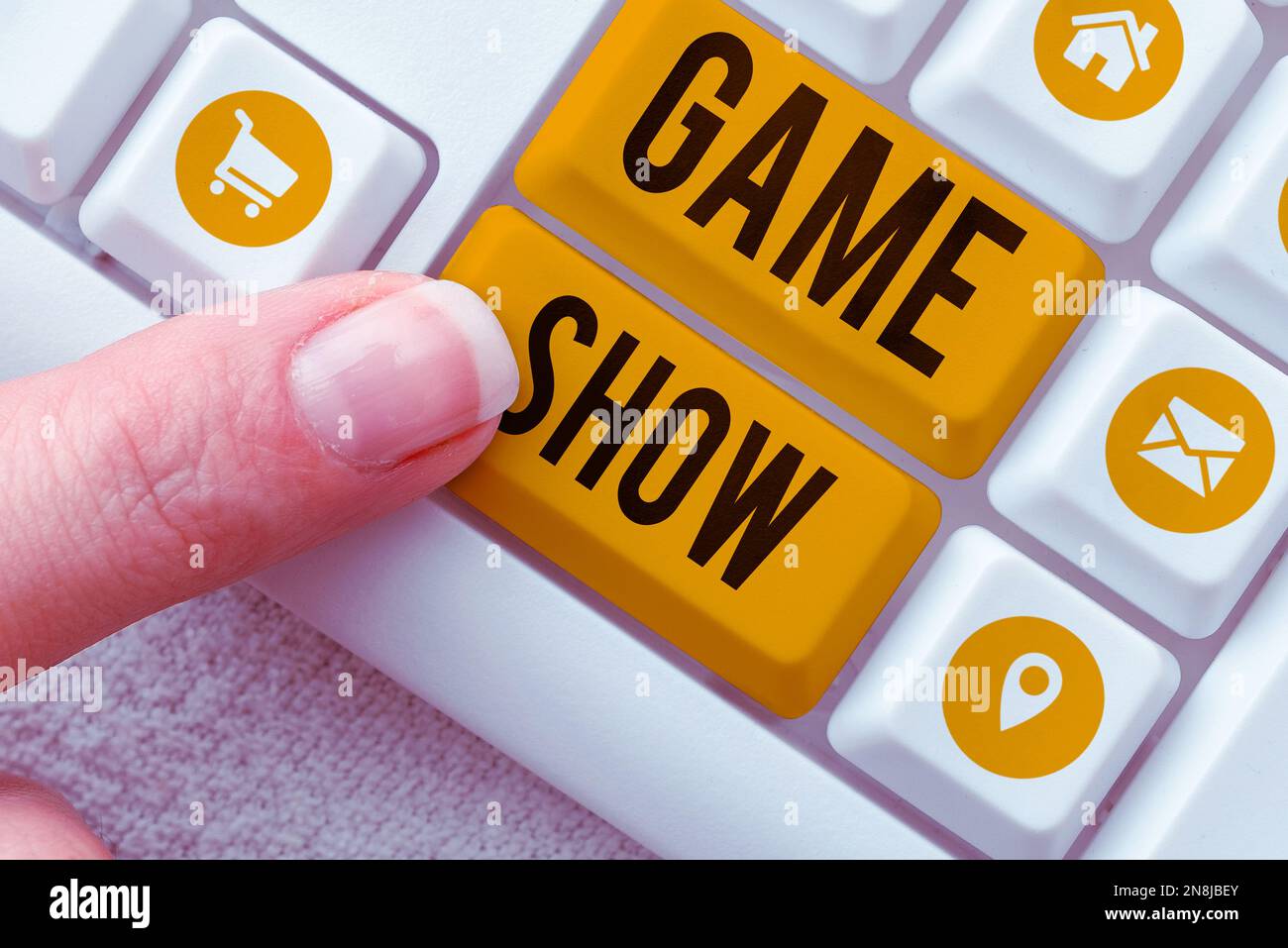 Text showing inspiration Game Show. Business overview Program in ...