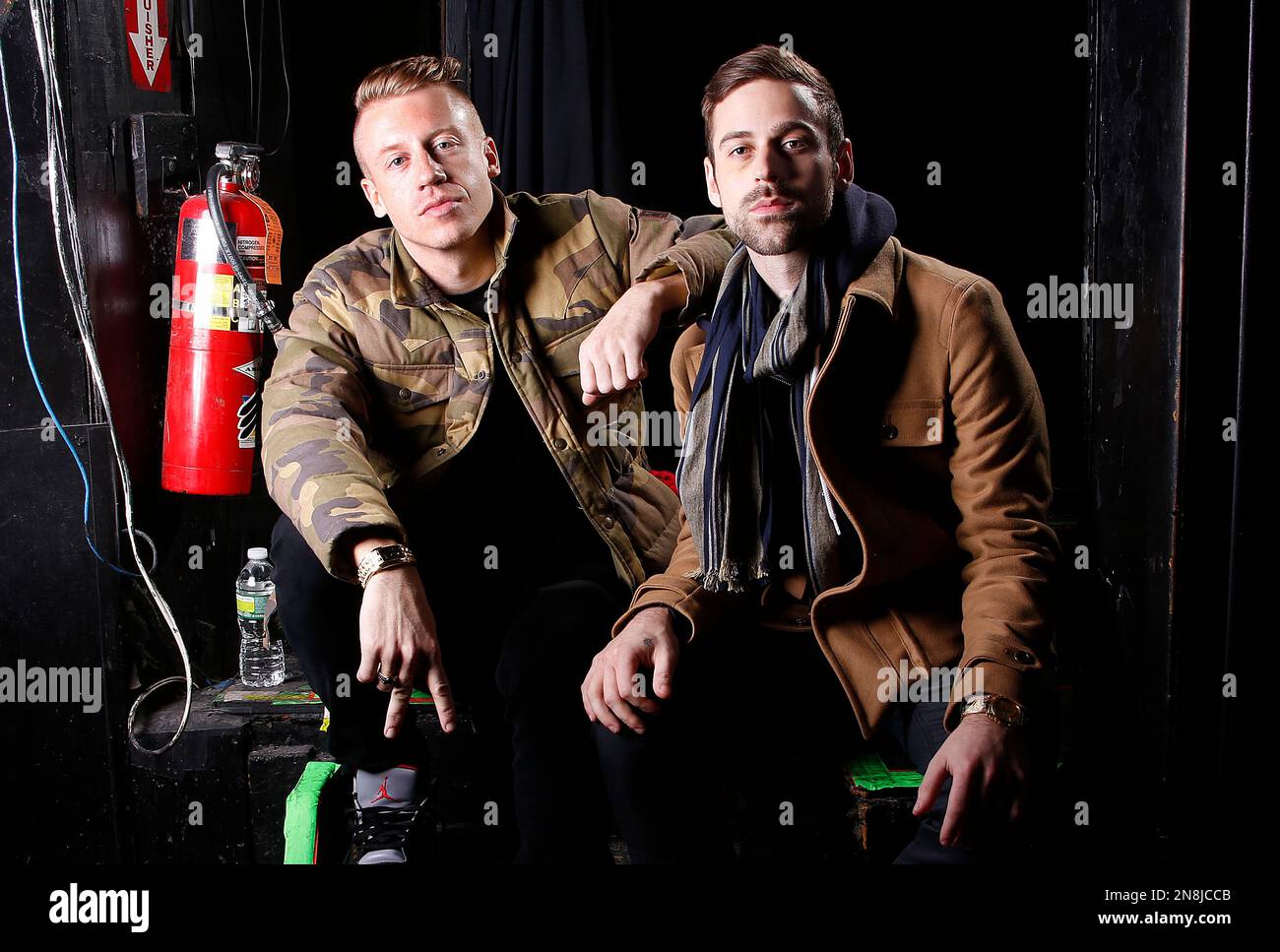 American musician Ben Haggerty, better known by his stage name Macklemore (L), and his producer ...
