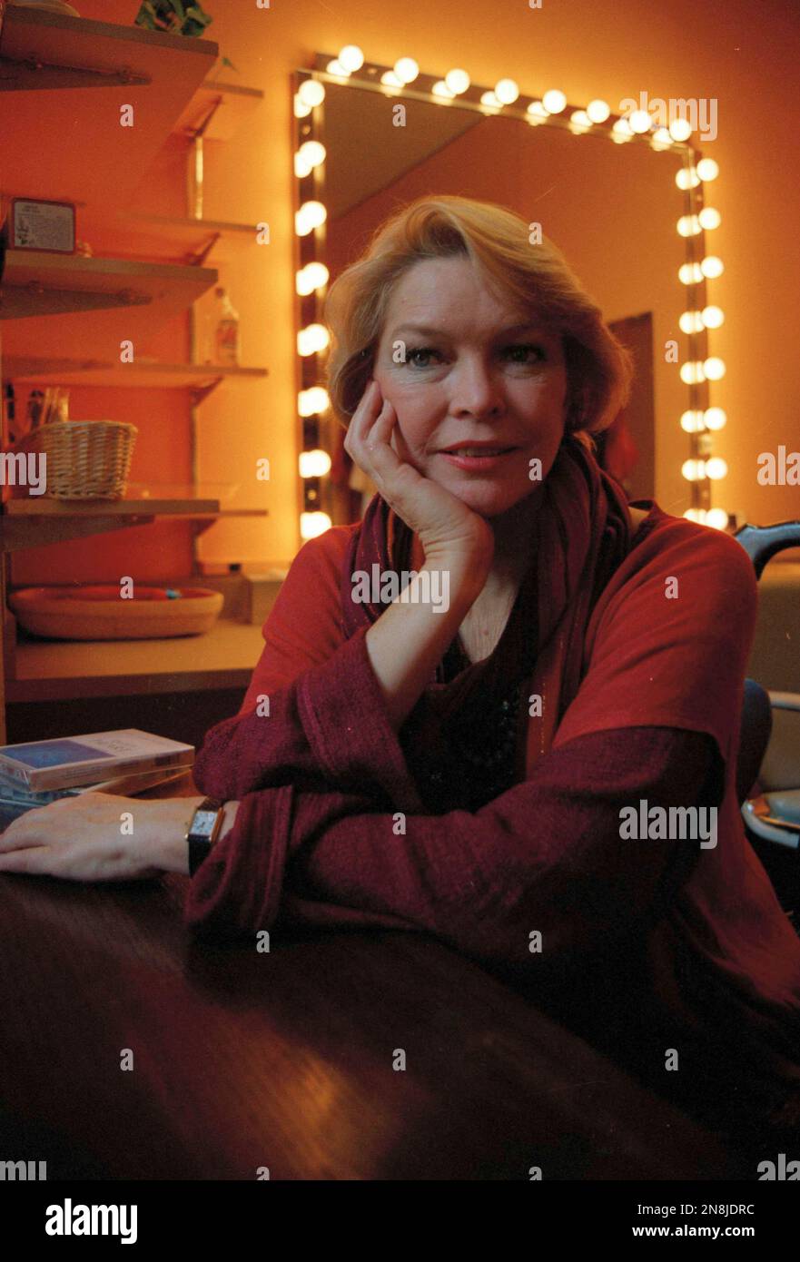 Actress Ellen Burstyn is seen in her dressing room at ABC-TV studios in ...