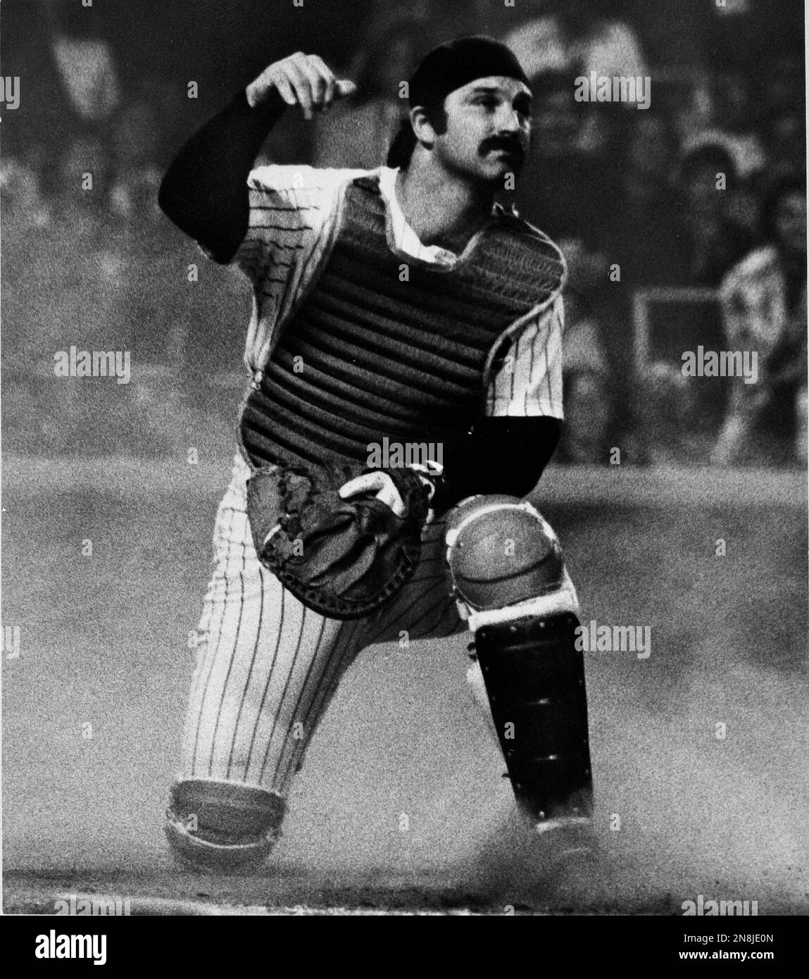New York Yankees' catcher Thurman Munson is shown in 1975. (AP Photo ...