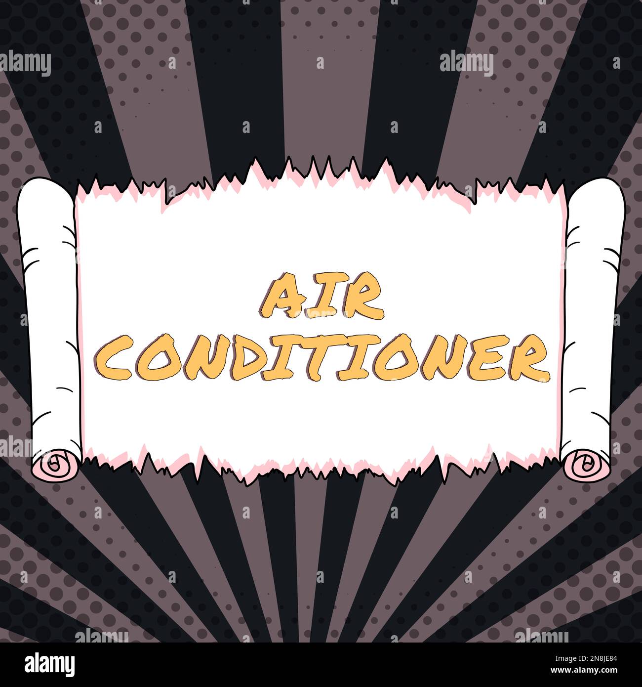 Hand writing sign Air Conditioner. Business overview apparatus for ...