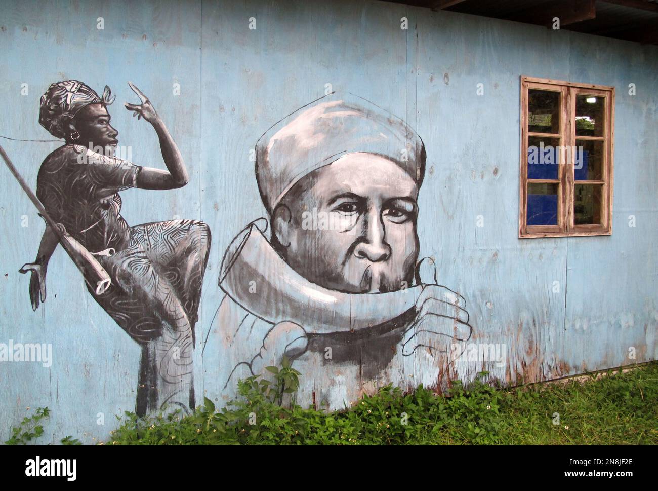 FILE - In this June 23, 2012 file photoe, a mural depicting a female ...