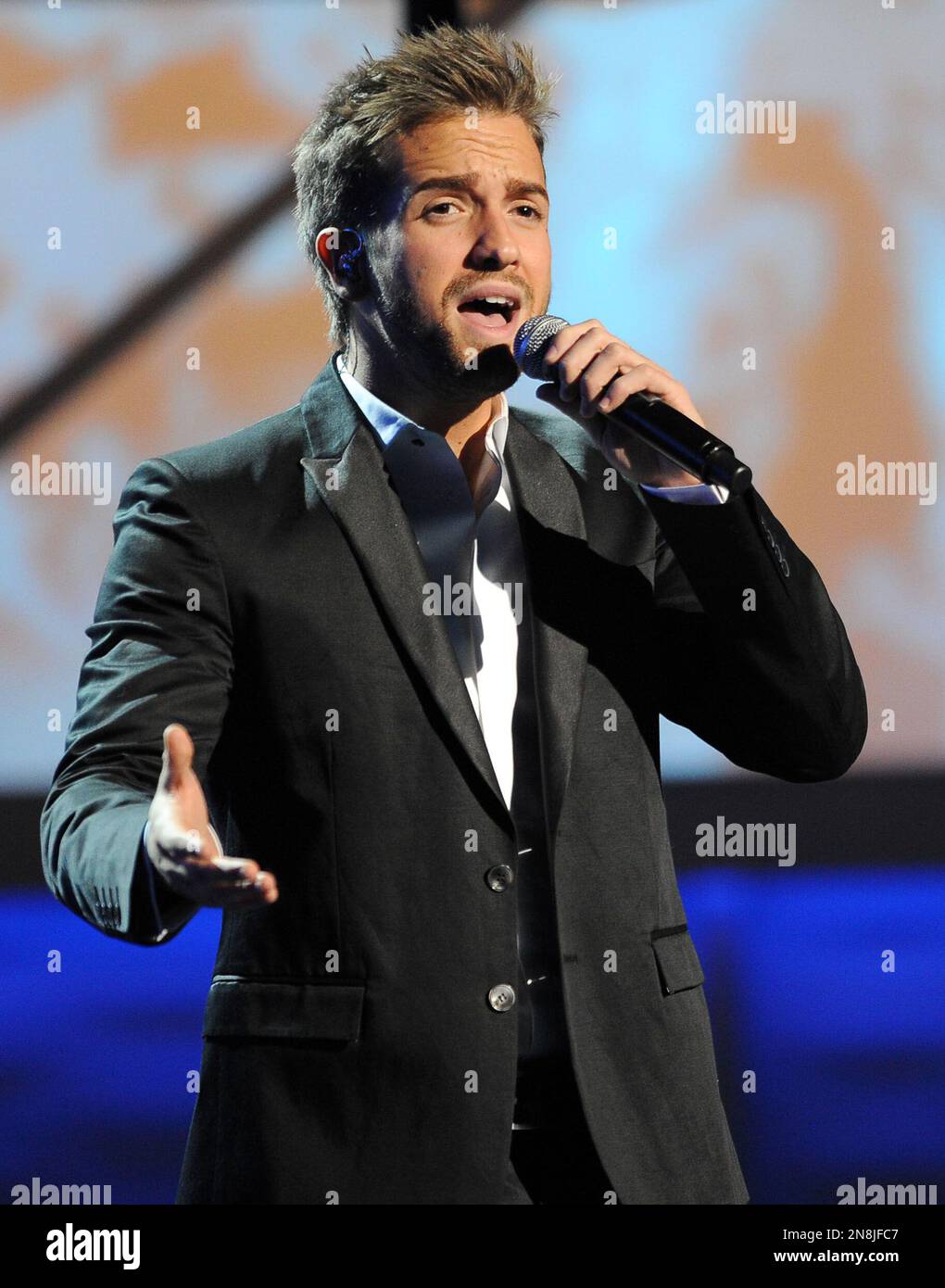 FILE - This Nov. 15, 2012 file photo shows Spanish singer Pablo Alboran ...