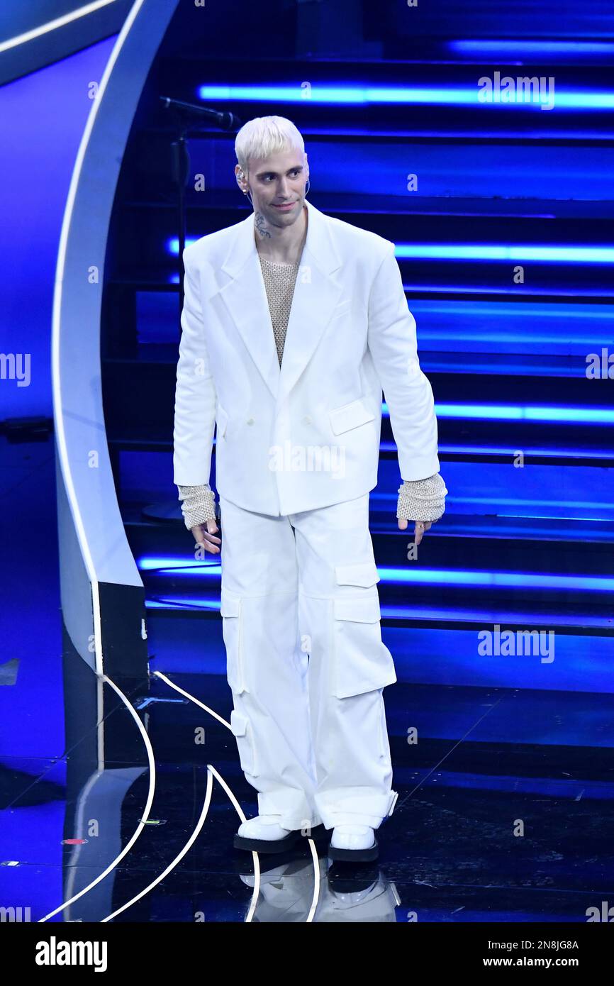 Sanremo, 73rd Italian Song Festival, Final Evening. The singers. Mr ...