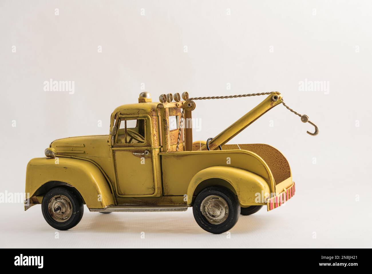 The photograph of an old yellow tow truck vintage metal collection ...