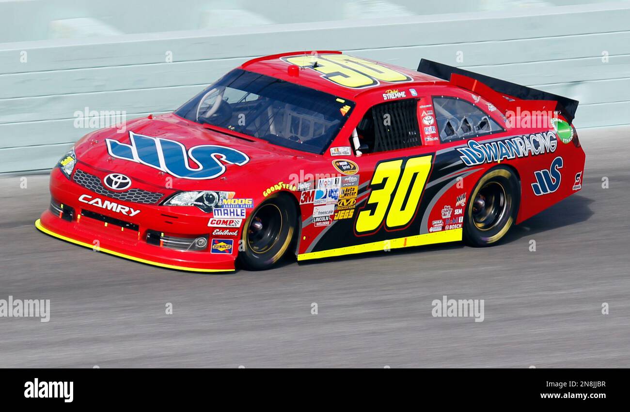 Driver David Stremme (30) during the NASCAR Sprint Cup Series auto race ...