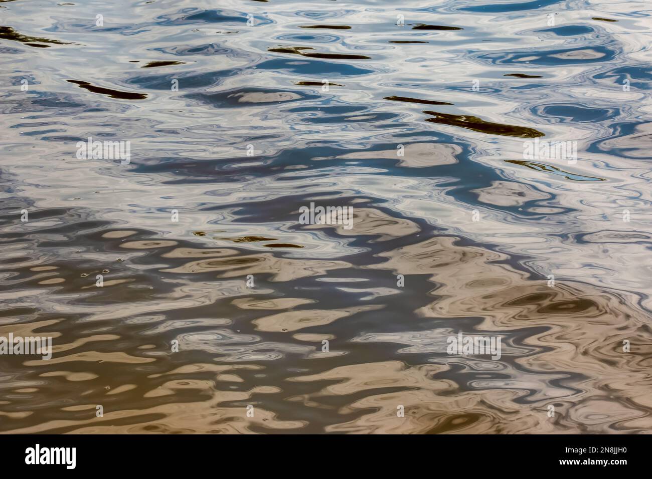 Water ripple texture background. Wavy water surface during sunset ...