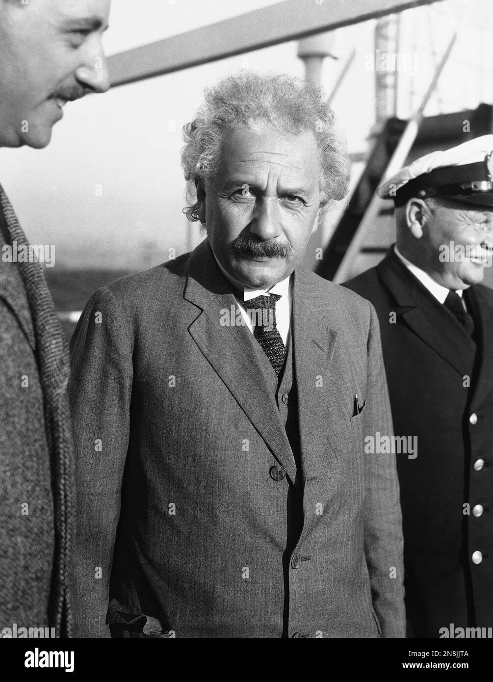 Eminent physicist Dr. Albert Einstein is shown in Los Angeles, Calif ...