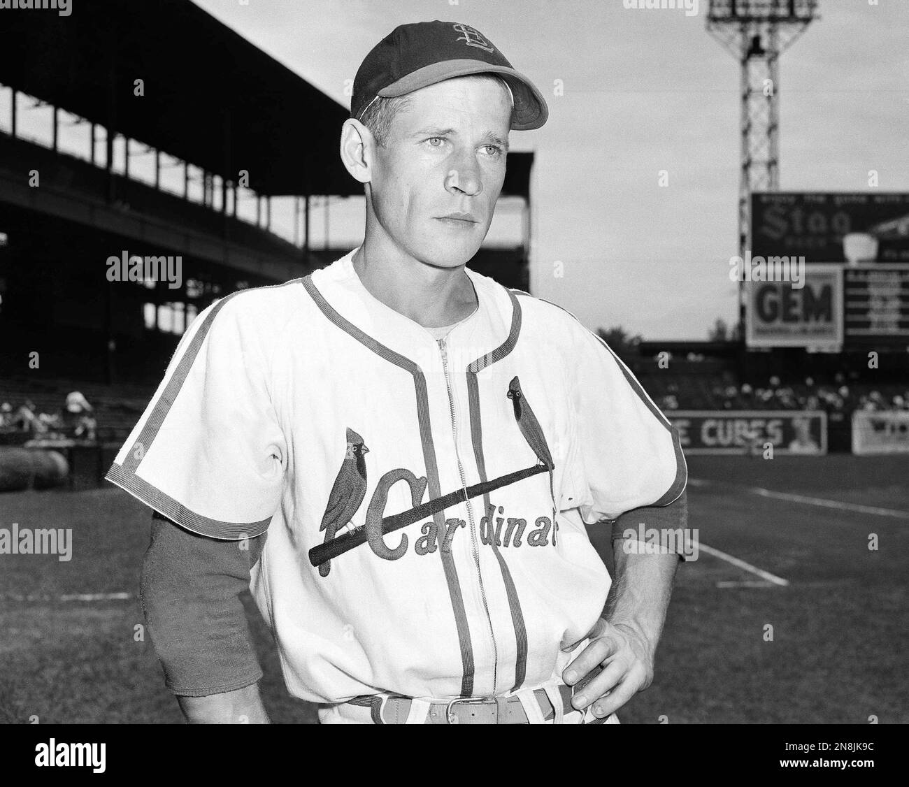St. Louis Cardinals rookie, Eddie Kazak, third baseman, is shown in St ...
