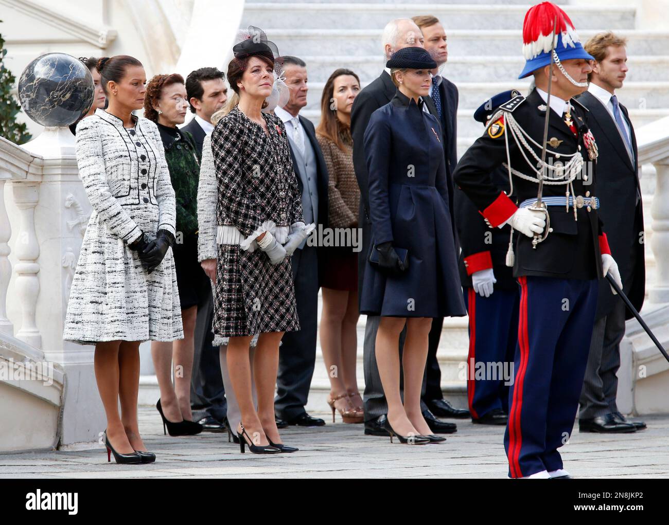 From left : Princess Stephanie of Monaco, Princess Caroline of Hanover ...