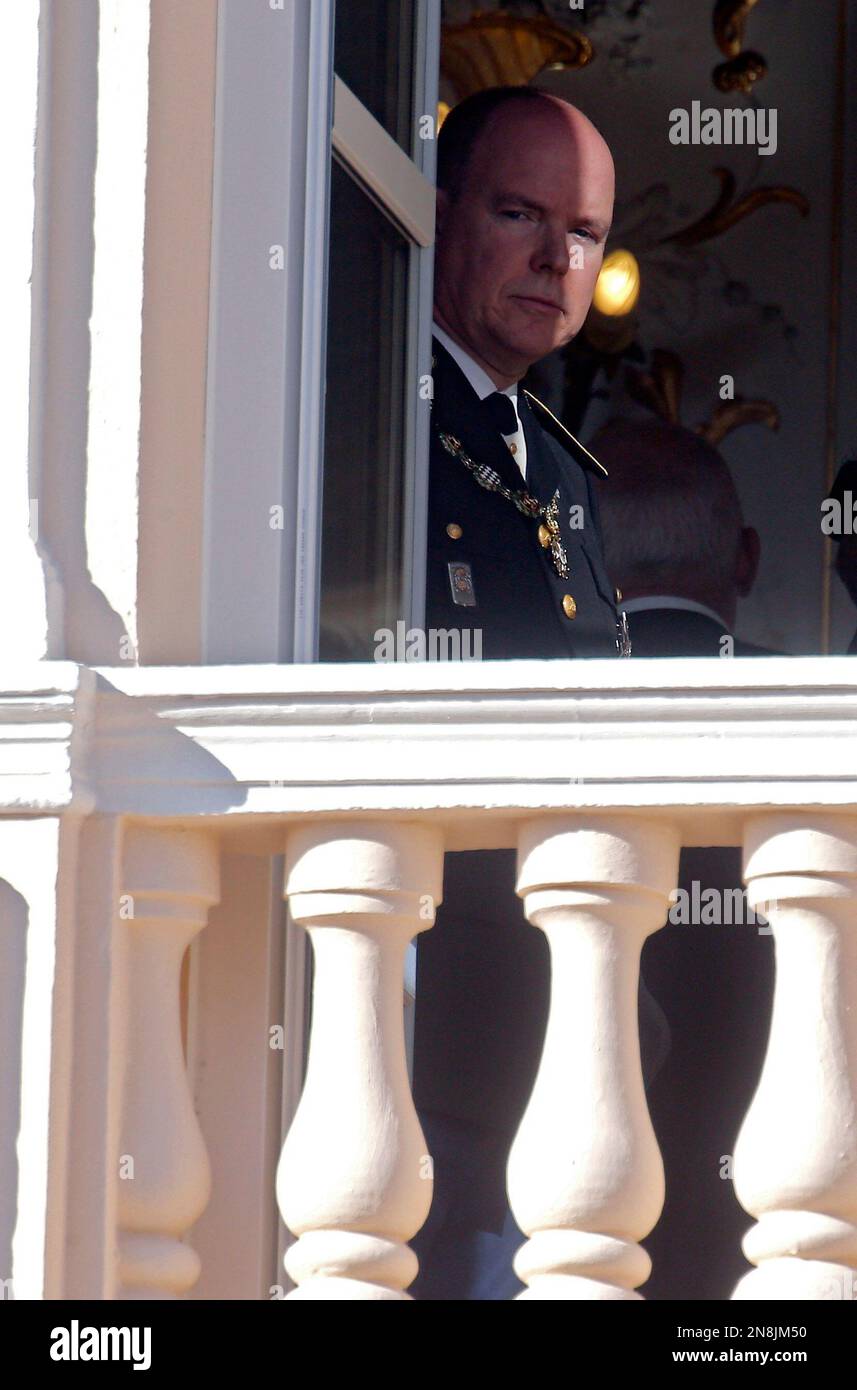 Prince Albert II of Monaco seen in the Monaco palace, during Monaco's ...