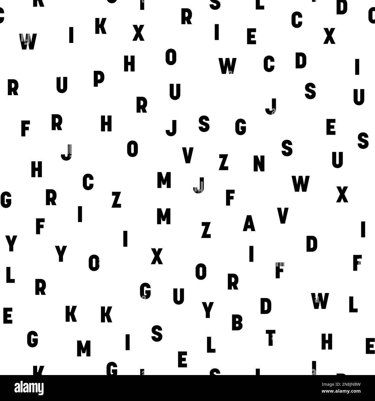 Seamless pattern of letters. Random order signs. Vector background ...