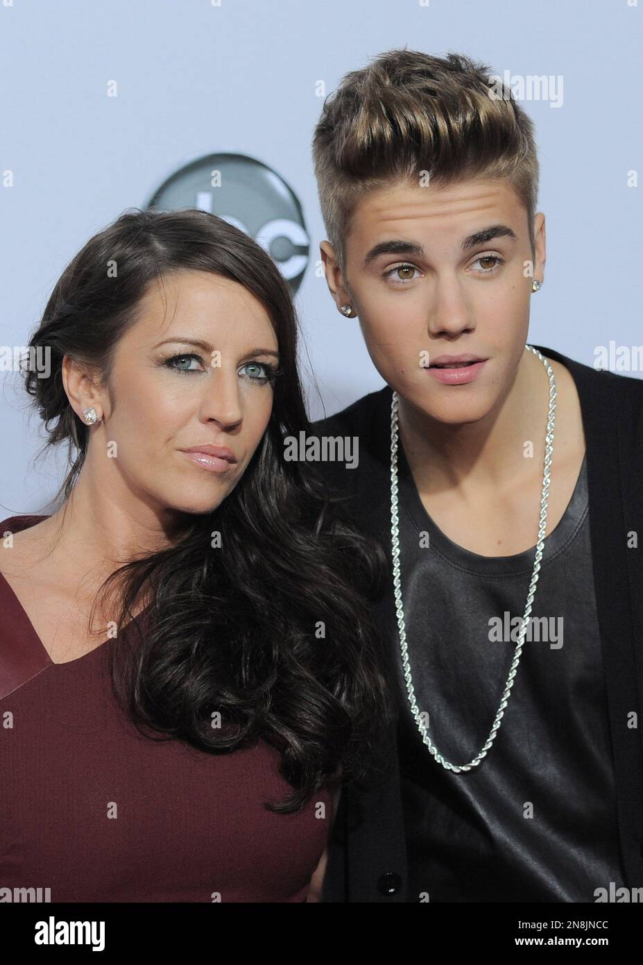 Pattie Malette, left, and Justin Bieber arrive at the 40th Anniversary ...