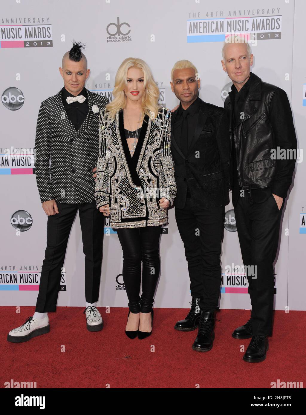 Adrian Young, from left, Gwen Stefani, Tony Kanal and Tom Dumont, of ...