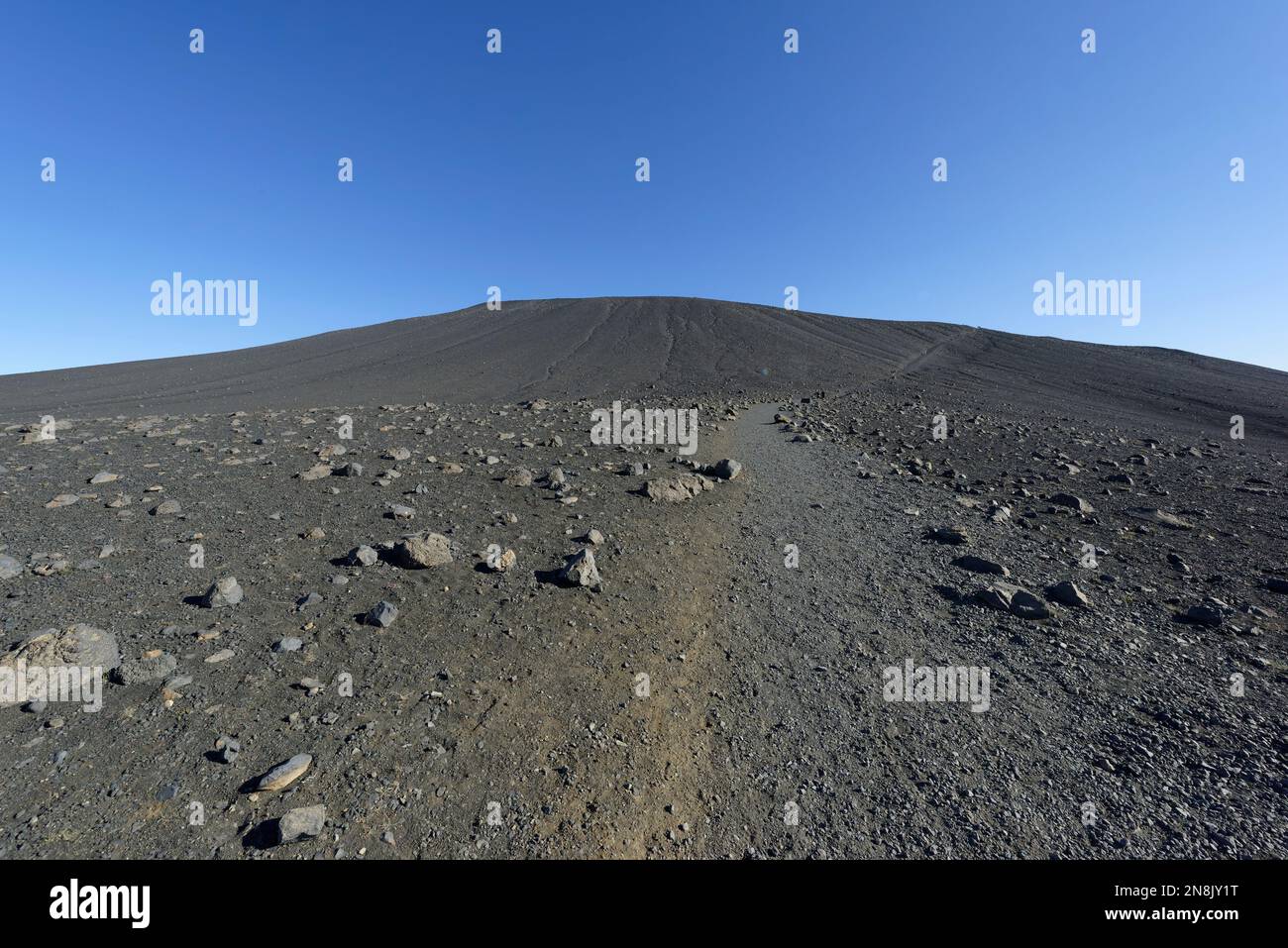 Hverfjall volcanic crater near lake Myvatn in Iceland, one of the ...