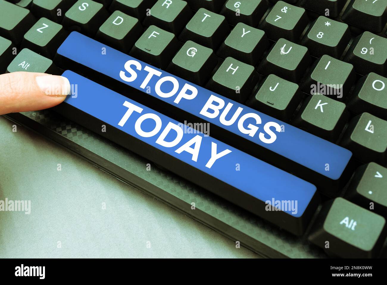 Sign displaying Stop Bugs. Word Written on Get rid an insect or similar ...