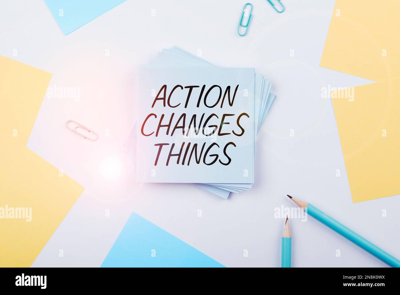 Conceptual display Action Changes Things. Business concept doing ...