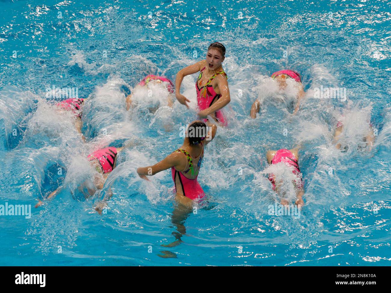 The South Korean team's performance wins a silver medal during the ...