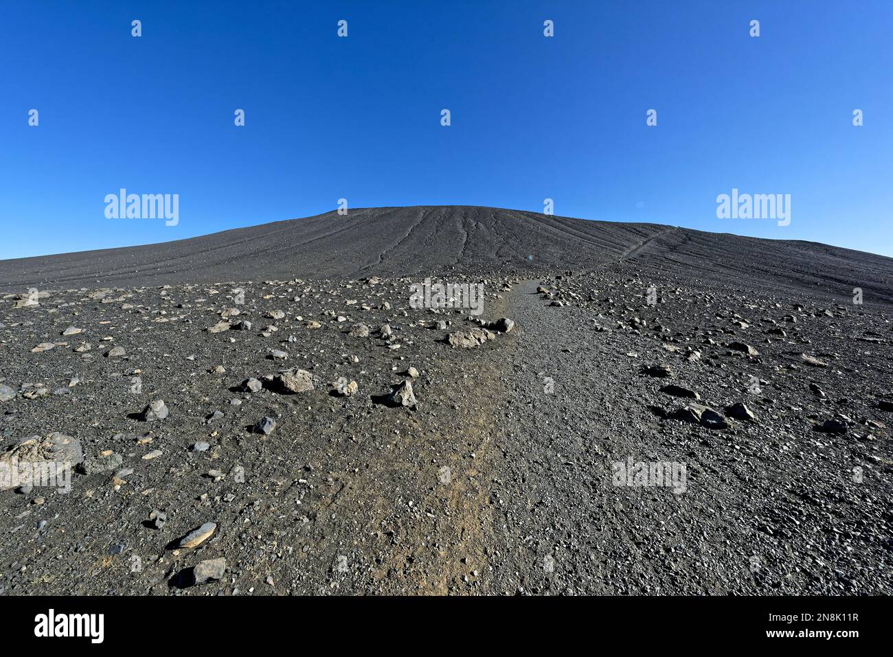 Hverfjall volcanic crater near lake Myvatn in Iceland, one of the ...