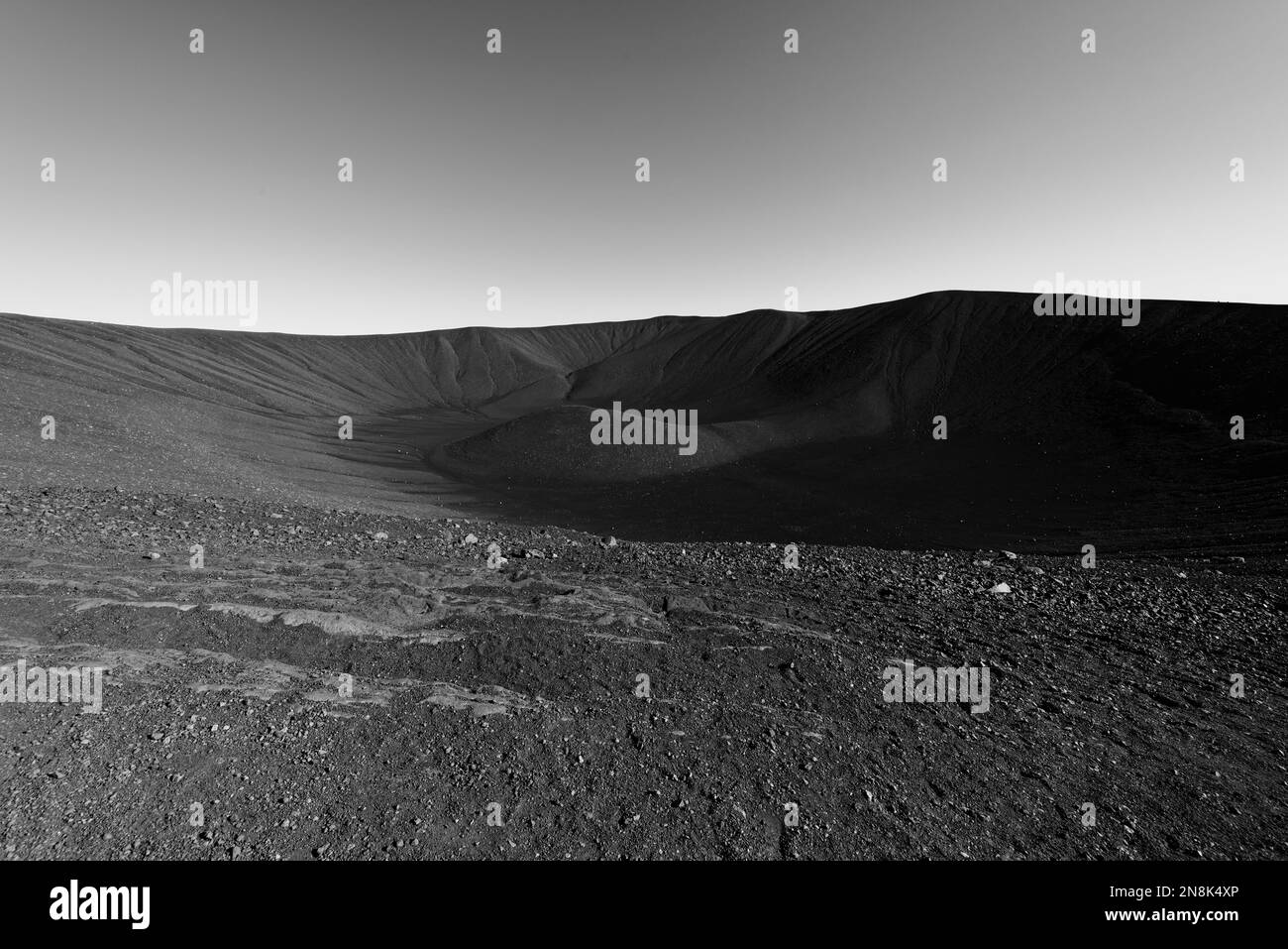 Hverfjall volcanic crater near lake Myvatn in Iceland, one of the ...