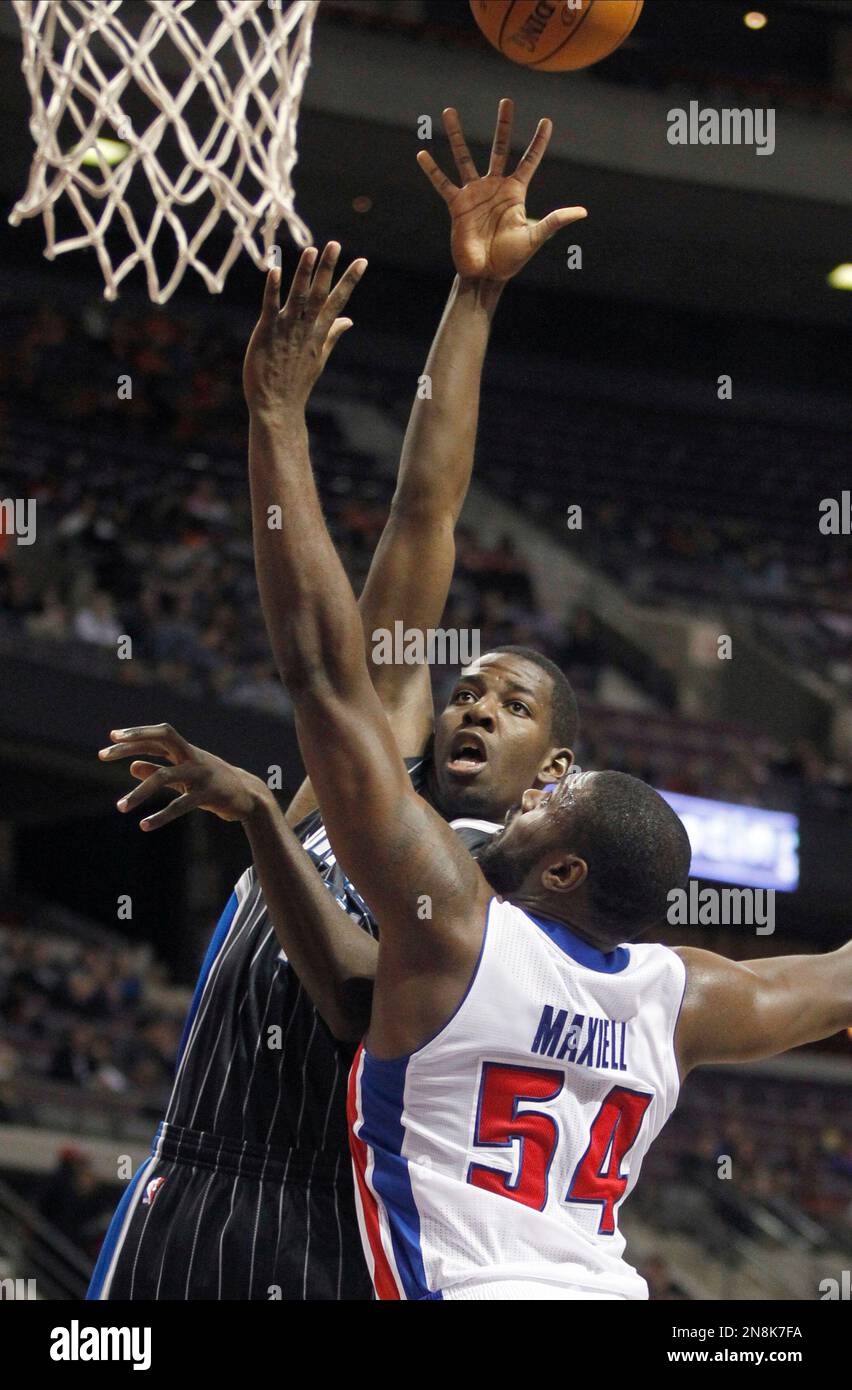 Orlando Magic forward Andrew Nicholson (44) takes a shot against ...