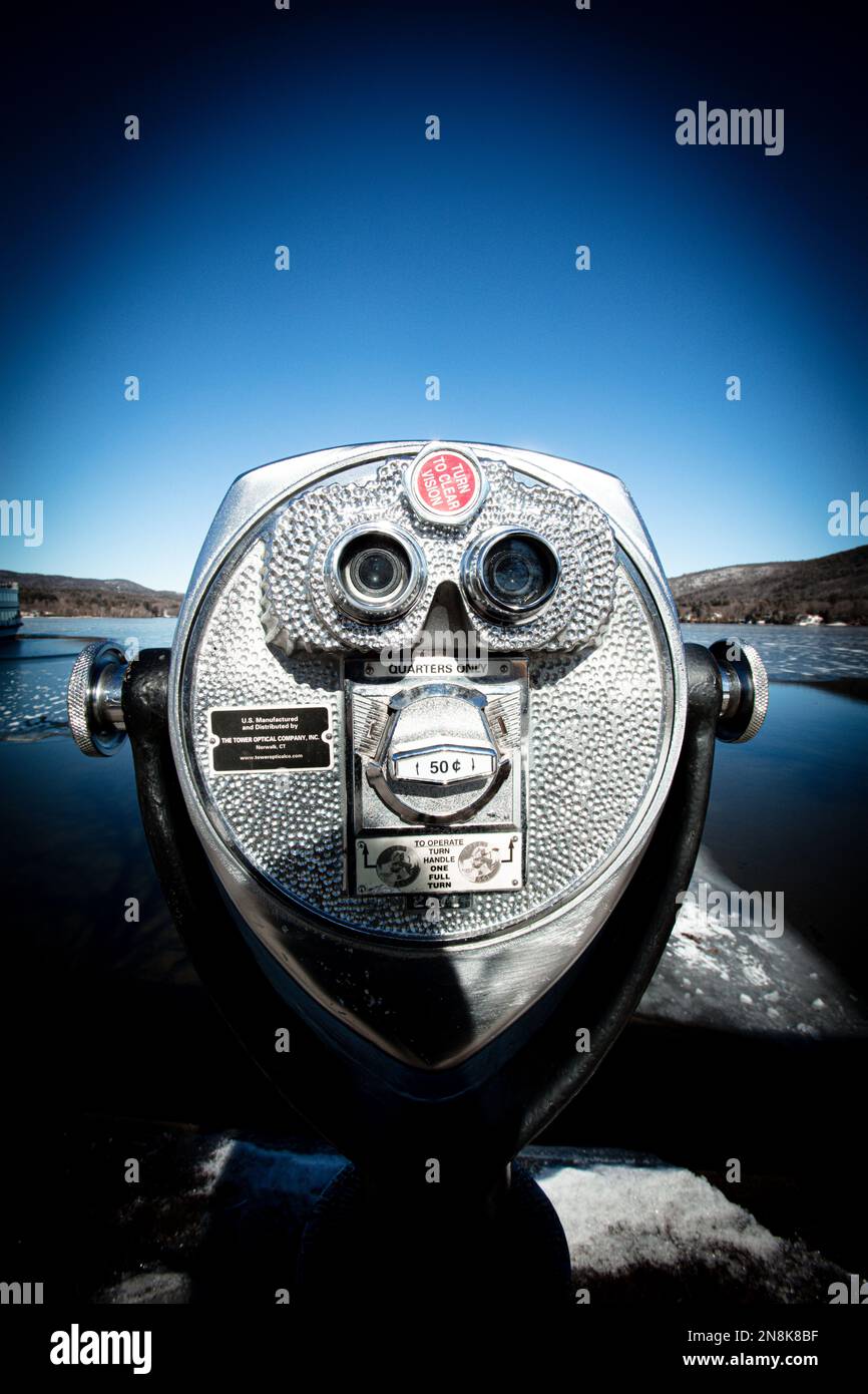 One of Tower Optical's coin-operated binoculars in Lake George New York ...