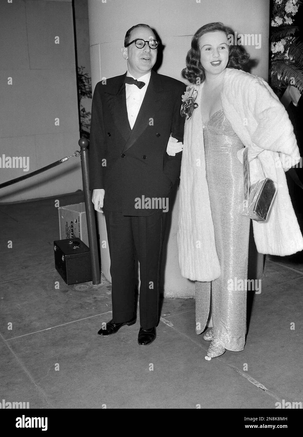 Deanna Durbin with her husband producer Felix Jackson on arrival at the ...
