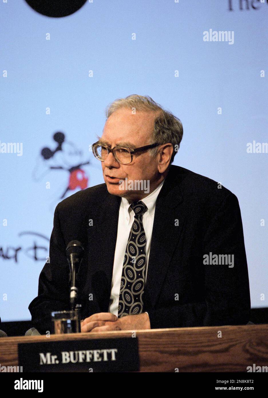 Photo show Warren Buffett, Disney ABC Merger in New York City on July ...