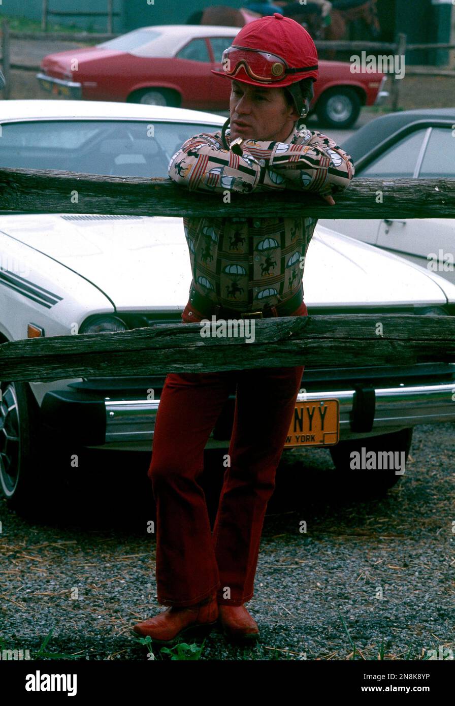 Jockey Ron Turcotte is pictured in New York, June 2, 1977. (AP Photo ...