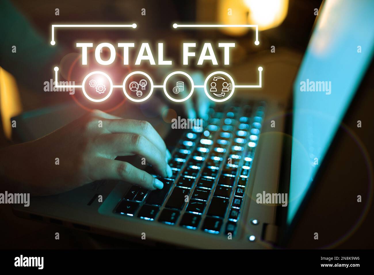 Conceptual display Total Fat. Word Written on combined value of the ...